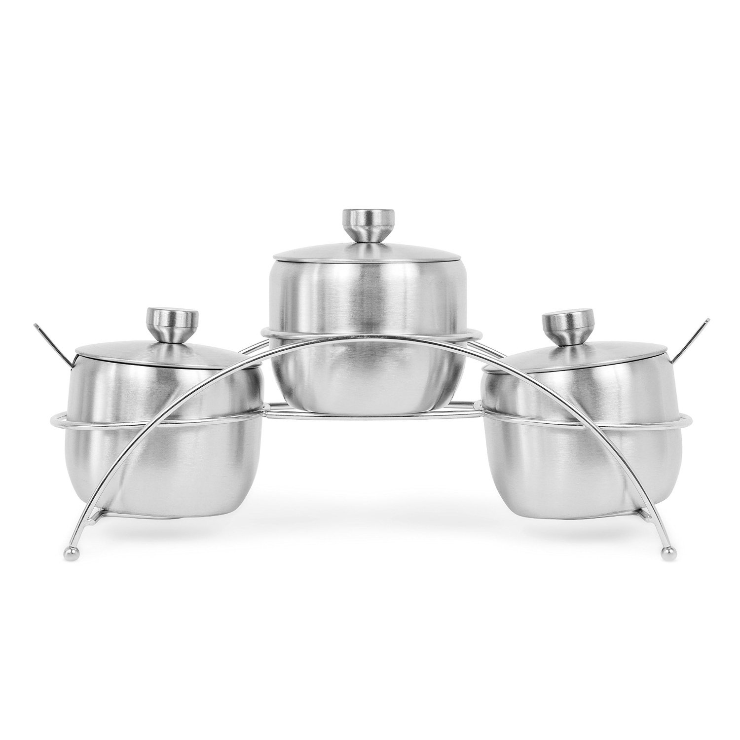 Stack man Condiment Serving Bowls With Lids And Spoons - Sauce And Dip ...