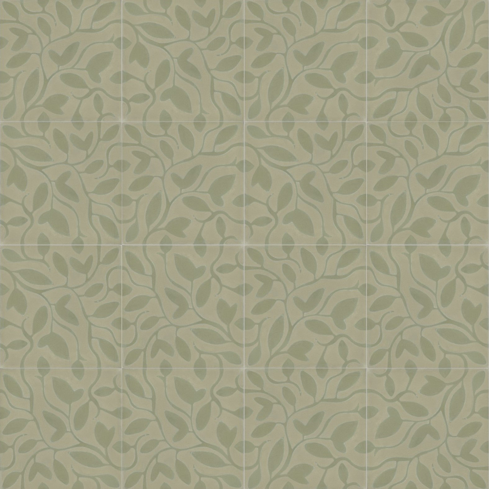 Tesselle Fine Vine 8" x 8" Cement Patterned/Concrete Look Wall & Floor ...