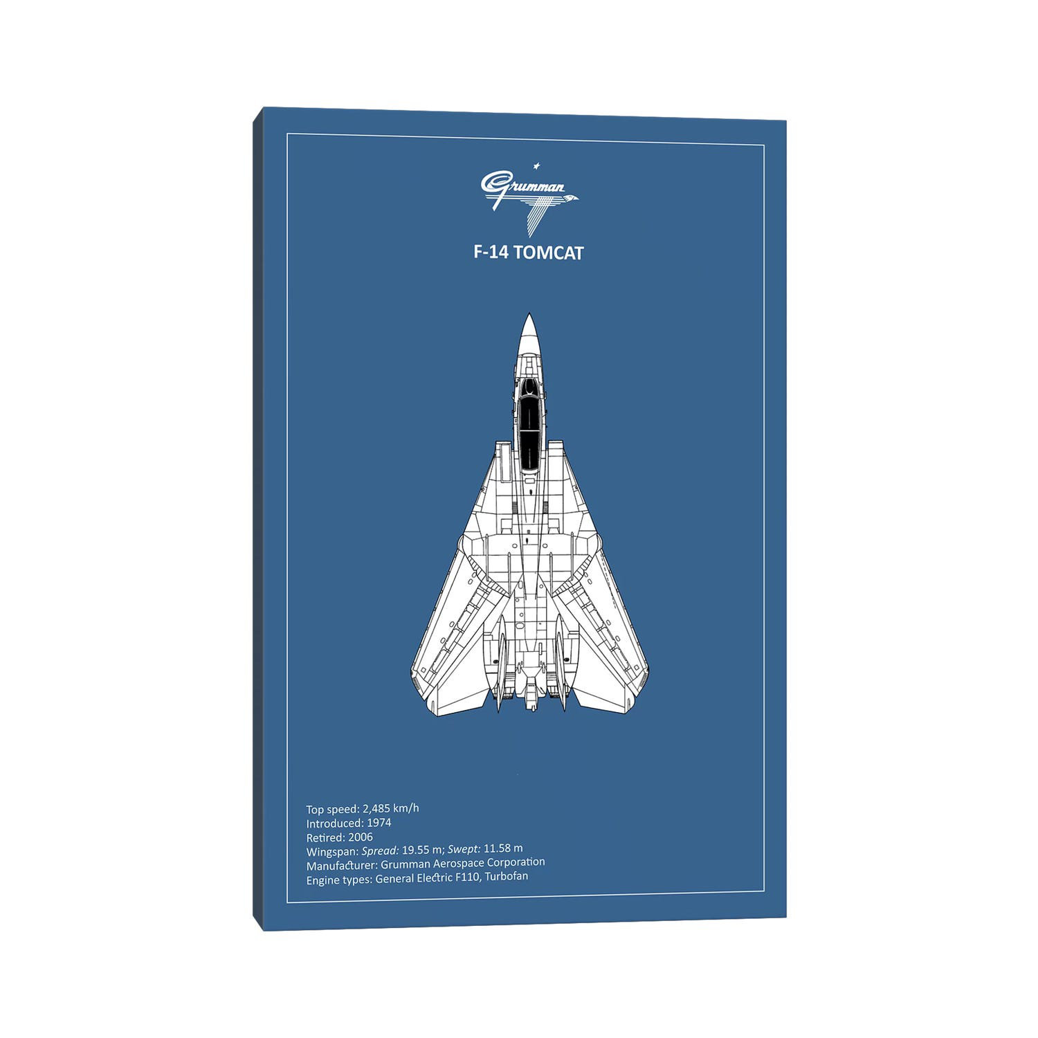 East Urban Home BP F-14-tomcat - Wrapped Canvas Graphic Art Print | Wayfair