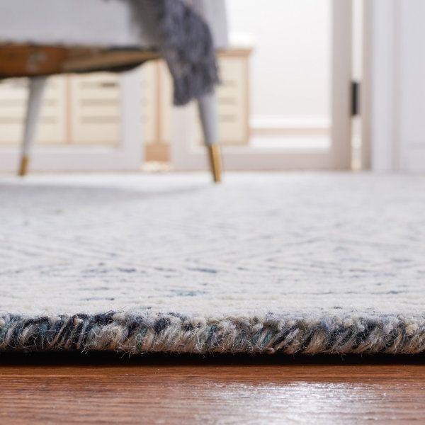 Langley Street® Arlington Handmade Tufted Wool Blue/Ivory Area Rug ...