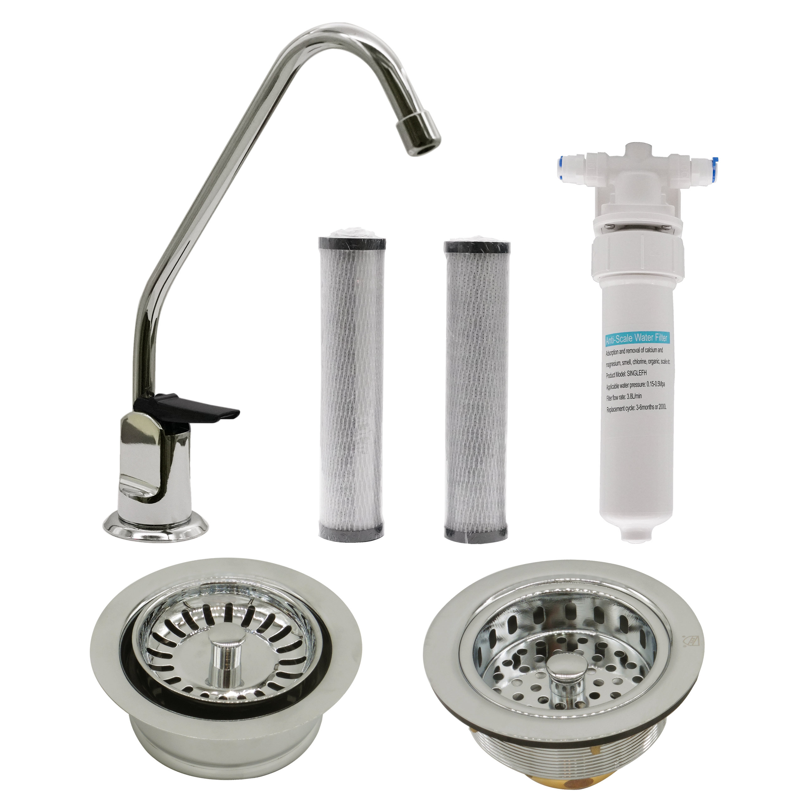 Westbrass 8" Touch-Flo Style Cold Water Dispenser Faucet Kit with with ...