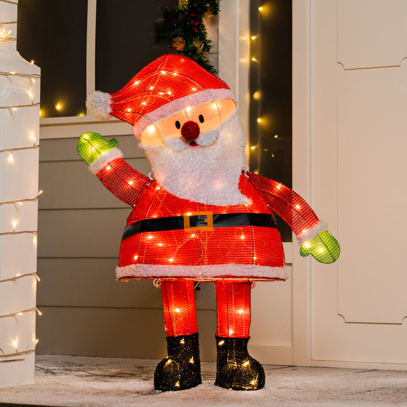 Joiedomi Tinsel Santa Lighted Display | Wayfair