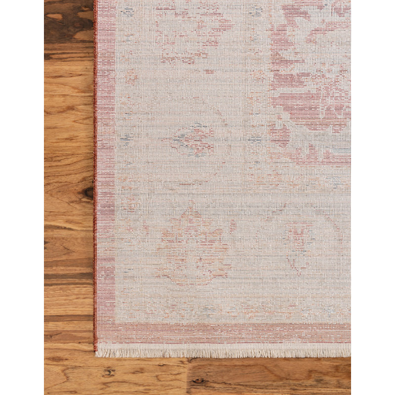 Charlton Home® Croasmun Performance Red/Gray Rug & Reviews | Wayfair