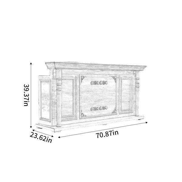 NBNKK Reception desk Rustic Reception Desk，Vintage Bar Counter ...