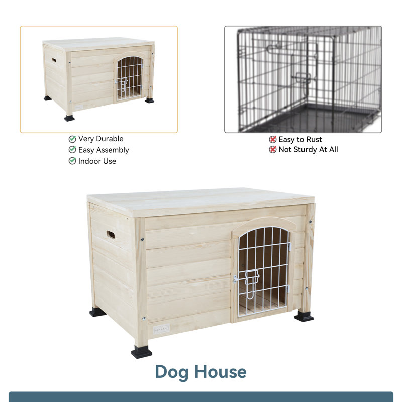 Tucker Murphy Pet™ Cyndia Wood Dog House & Reviews | Wayfair