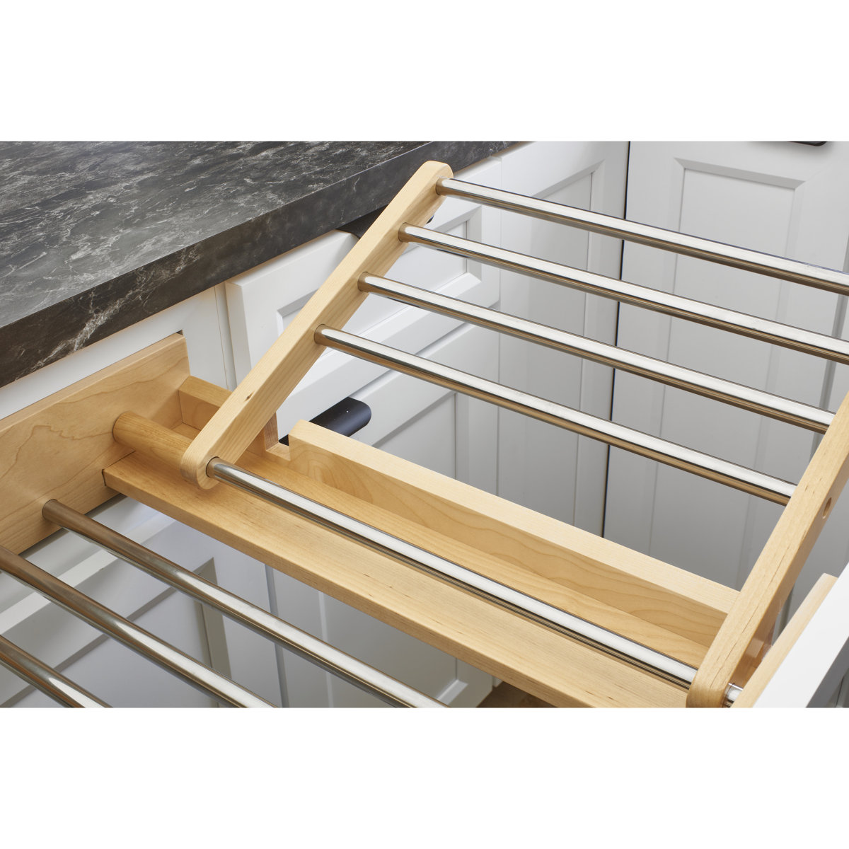 Rev-A-Shelf Wood Drying Rack With BLUM Soft-Close Slides | Wayfair