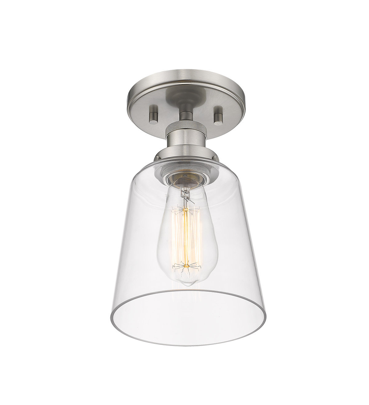 Longshore Tides 1 Light Semi-Flush Ceiling Fixture With An Open Bell ...