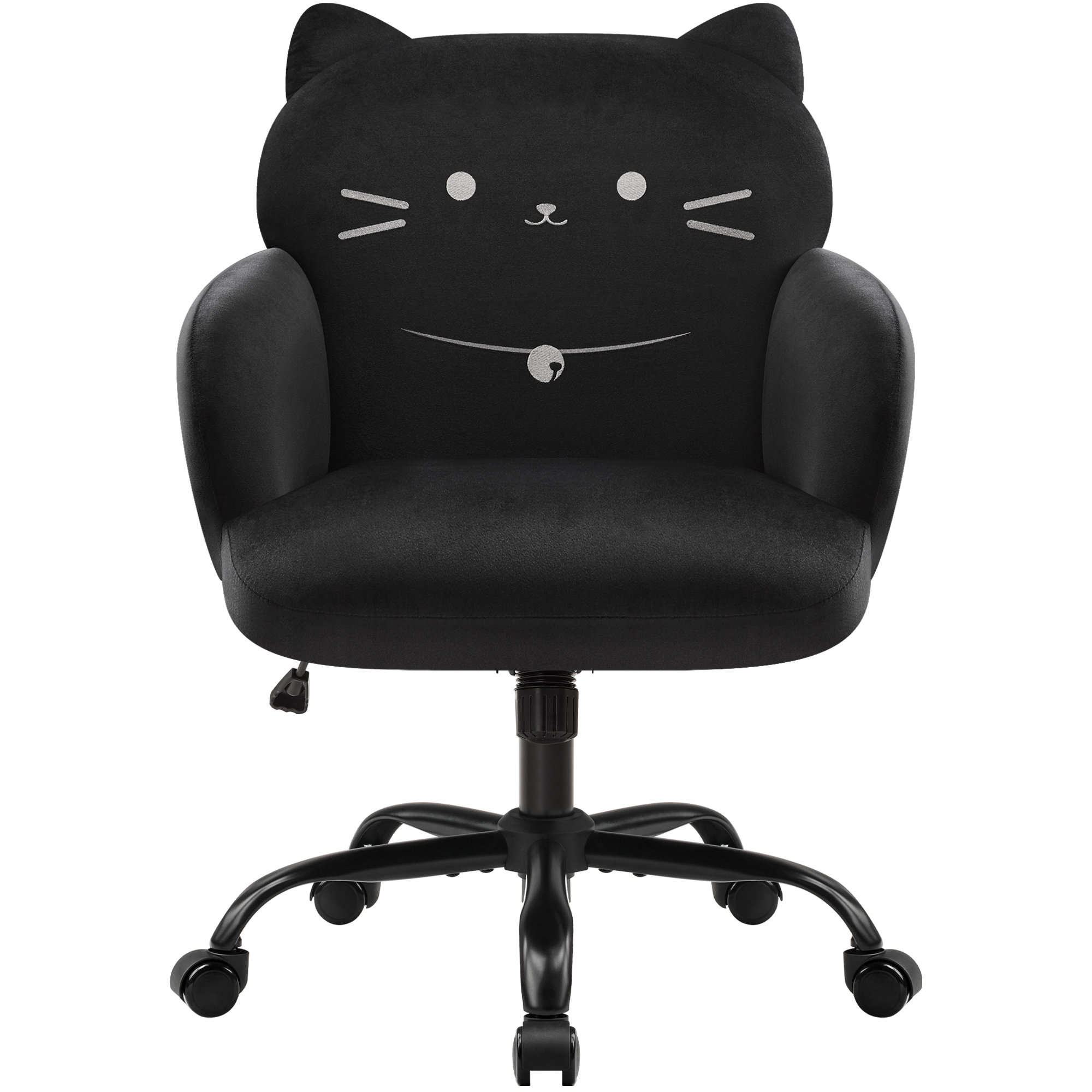 Inbox Zero Pet Cat Themed Chair, Ergonomic Cute Office Chair, Wide Seat ...
