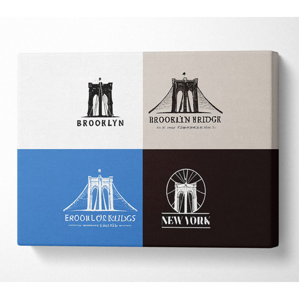 Marlow Home Co. Brooklyn Bridge Design - Wrapped Canvas Art Prints ...