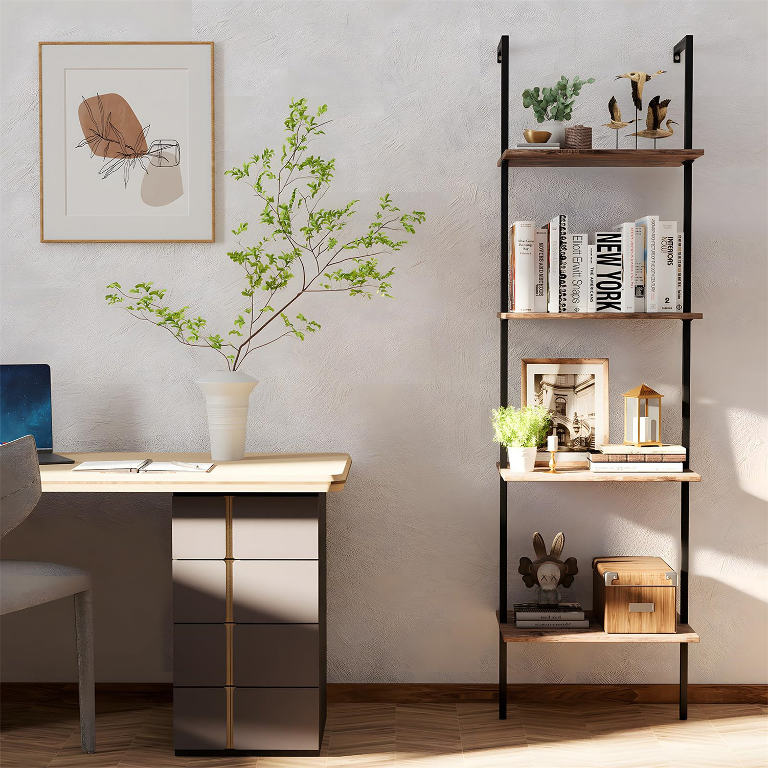 17 Stories Garet Floating Bookcase - Wayfair Canada