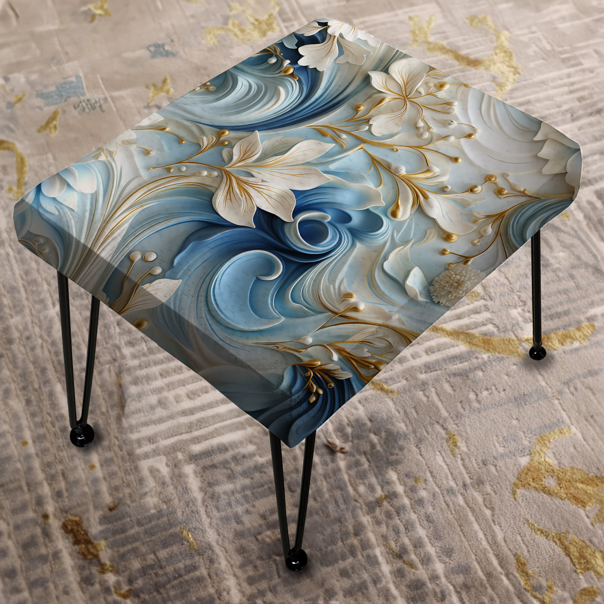 Design Art Ethereal Rococo Swirls Victorian Pattern II - Floral ...