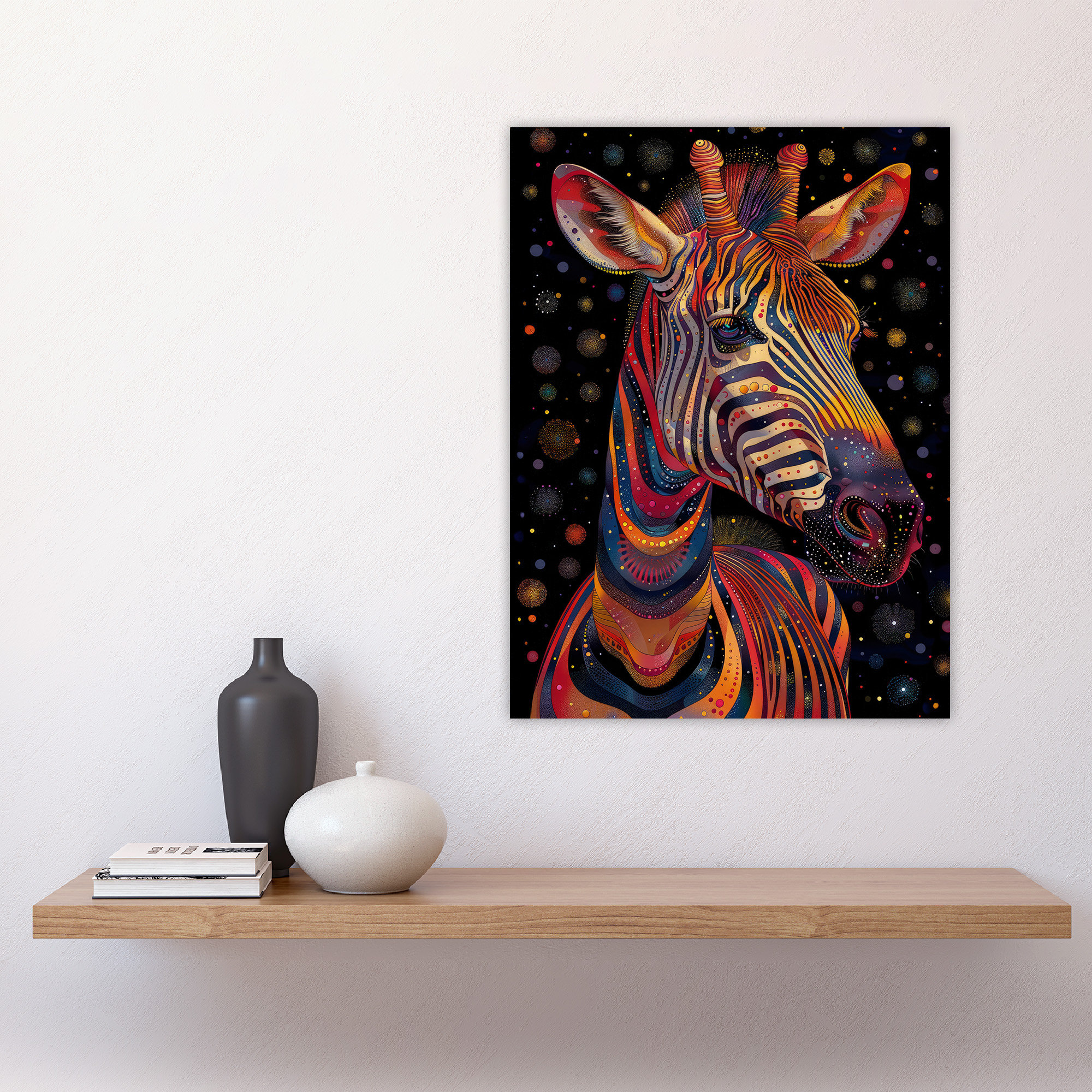 Langley Street Wall Art Print Psychedelic Zebra Giraffe Cool Fun Trippy ...