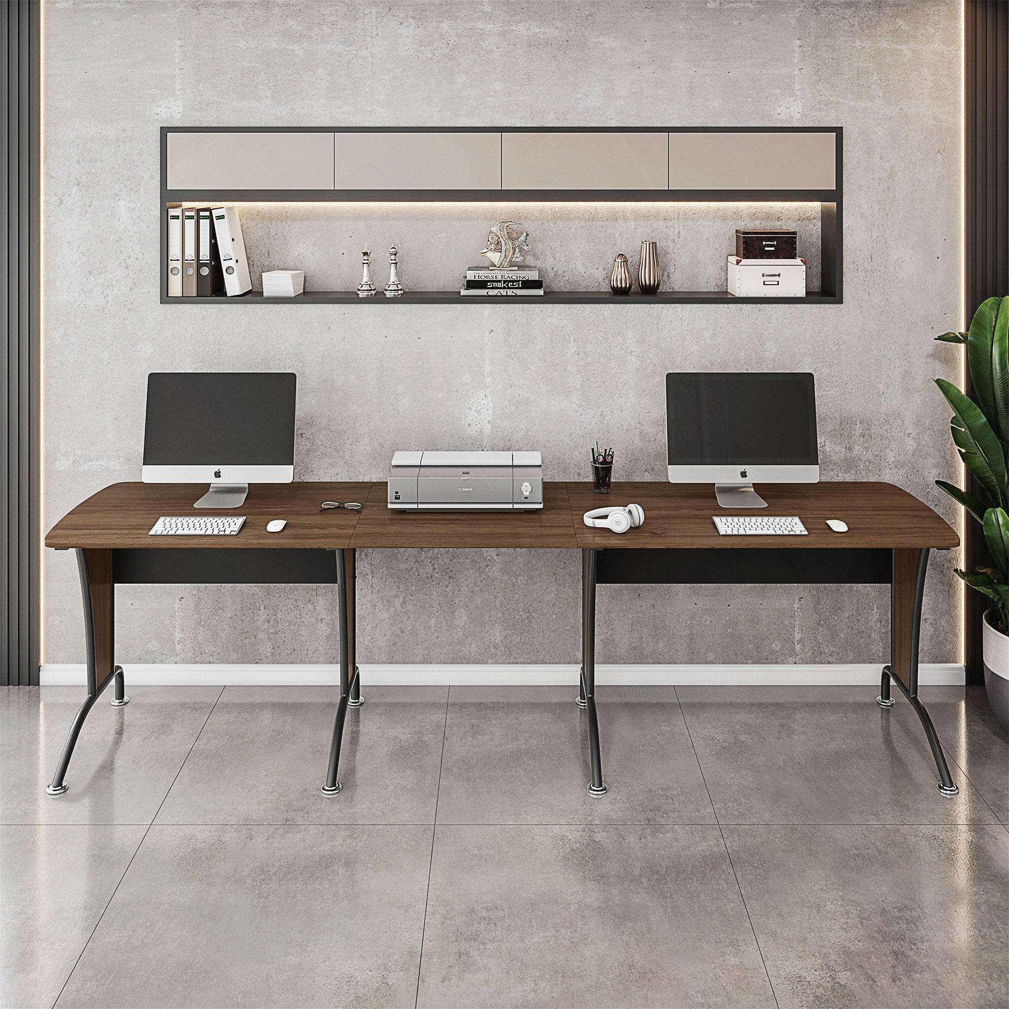 17 Stories Deluxe L-Shaped Desk With Inline Team Desk Option | Wayfair