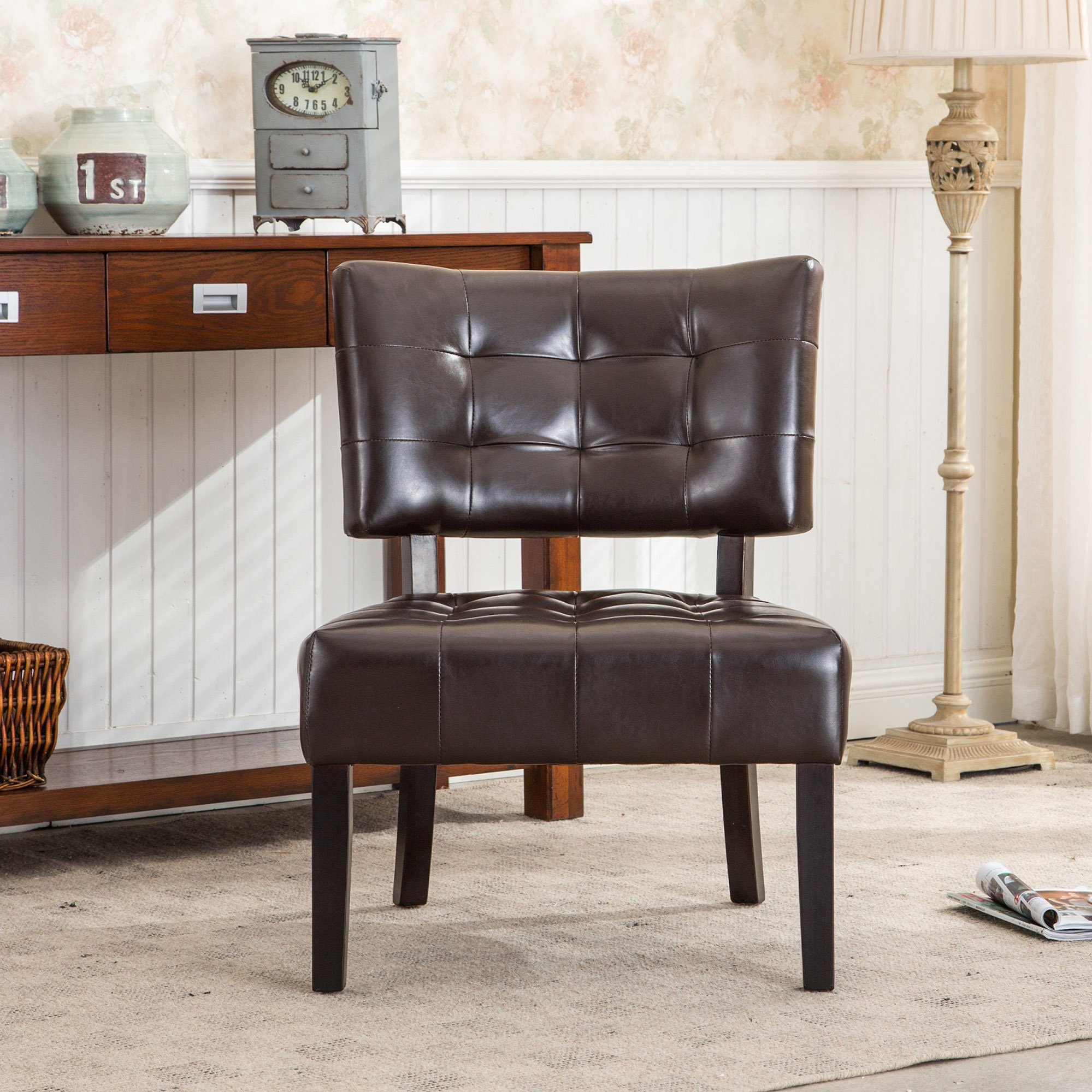 Winston Porter Donjuan Faux Leather Side Chair | Wayfair