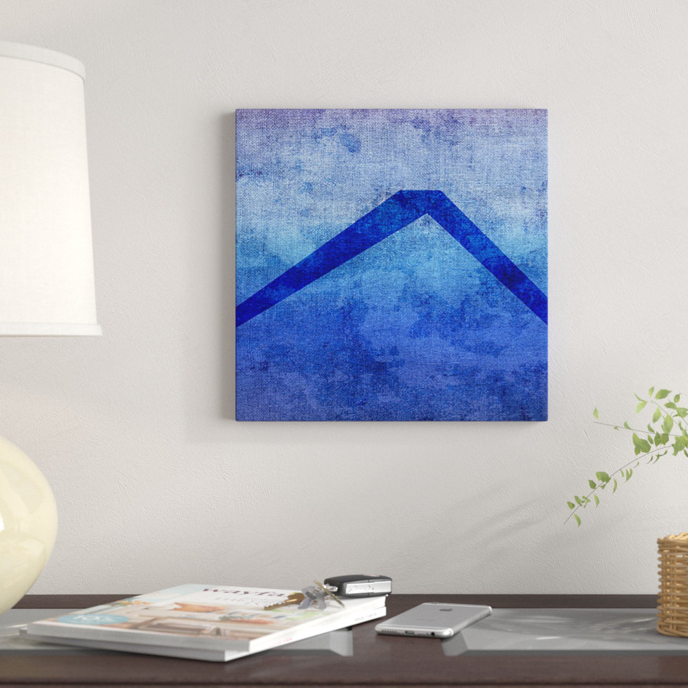 East Urban Home 'The Type Caret' Graphic Art on Canvas in Blue ...