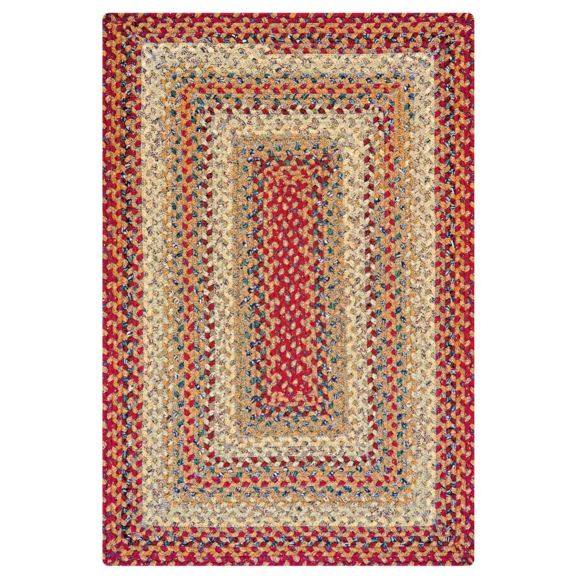August Grove Dainan Kieffer Geometric Red/Brown/Green/Beige Braided ...
