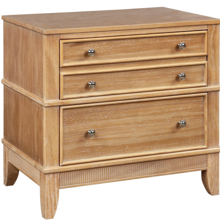 Winston Porter Miyonna Solid Wood 3 - Drawer Accent Chest | Wayfair