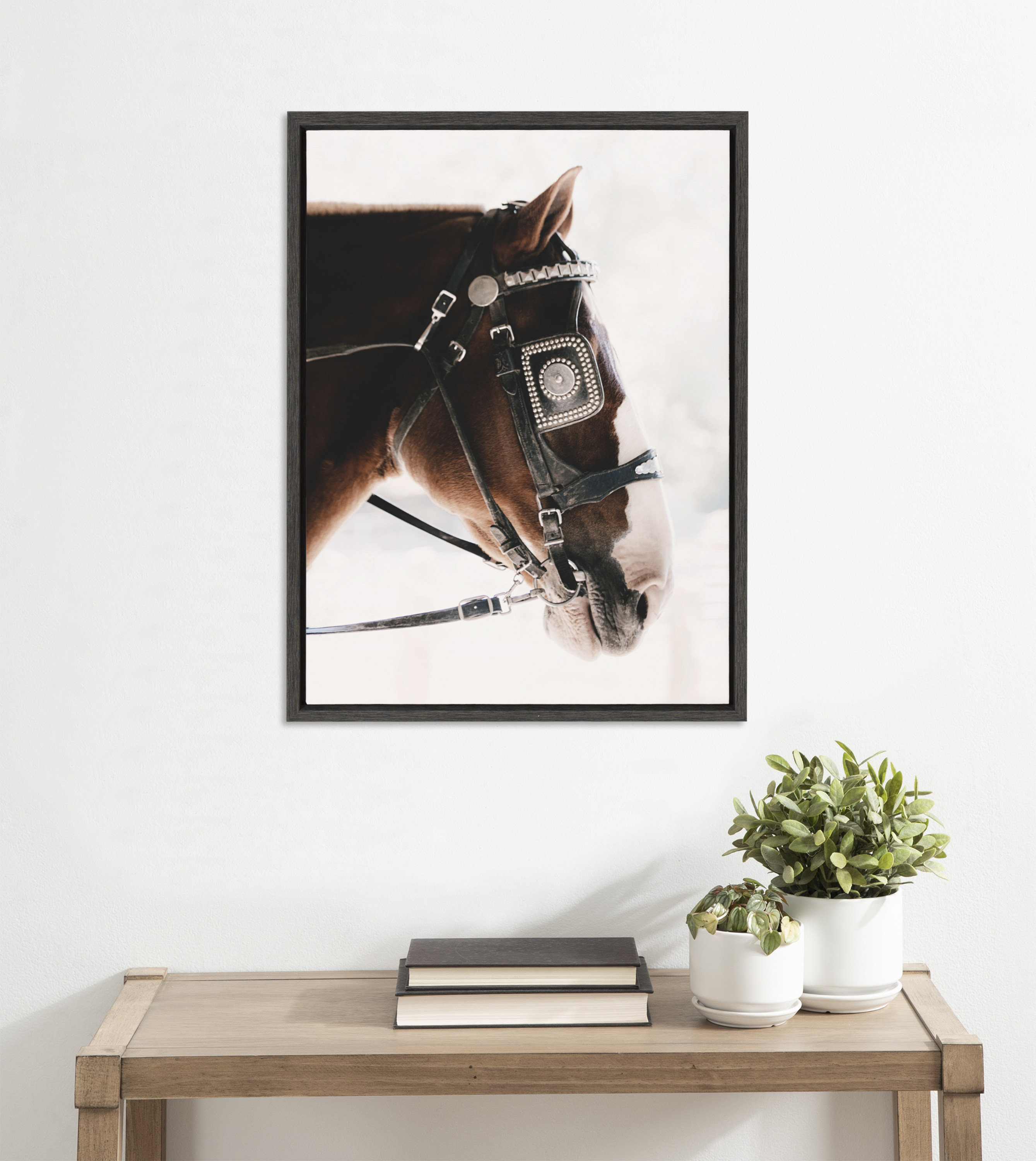 Beachcrest Home™ Shalyce Dramatic Horse Farm Animal Framed On Canvas by ...