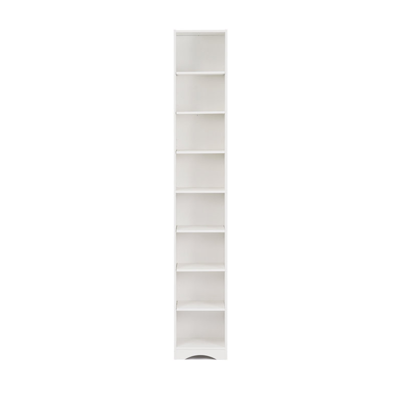 Ebern Designs Melgarejo 71 Inches Tall Narrow Bookcase, 8-Tier Wood ...