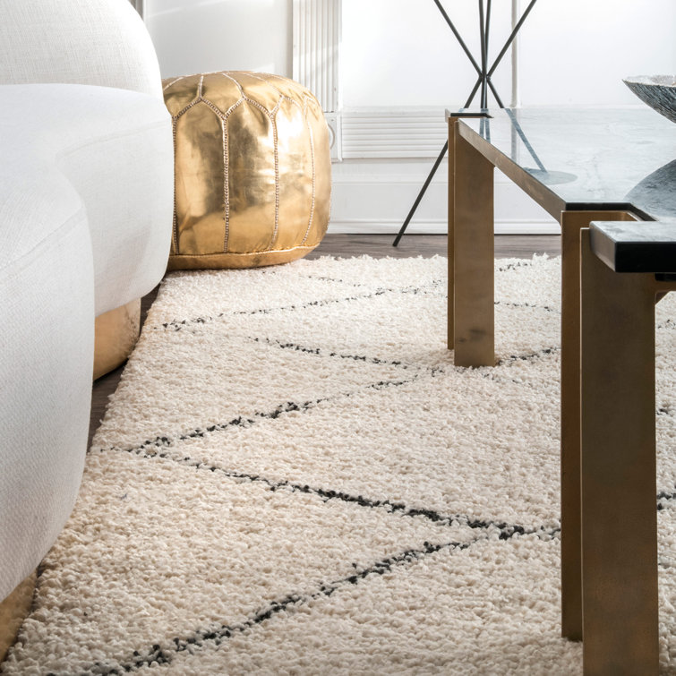 Mercury Row Gettysburg Power Loom Off-White/Black Rug & Reviews ...