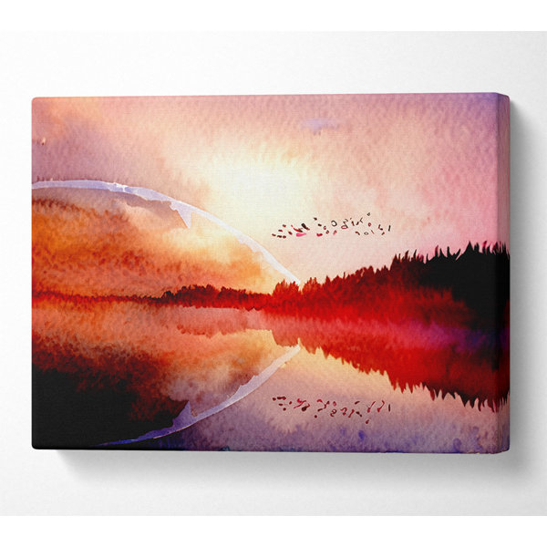 ClassicLiving Amazing Sunrise Lake - Wrapped Canvas Art Prints ...