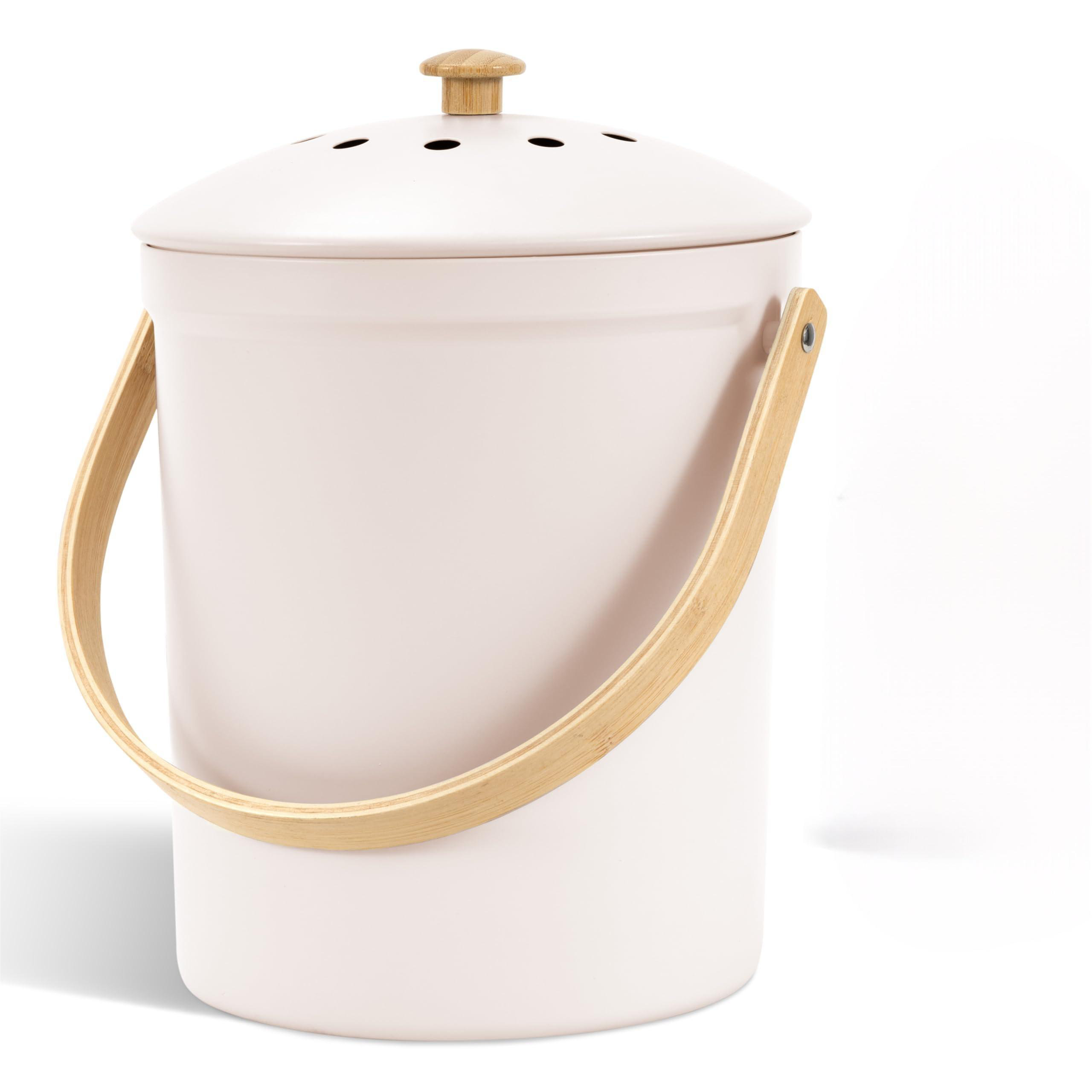 KAISHENGDAA Beautiful Kitchen Compost Bin With Smell Proof Lid - Rust ...