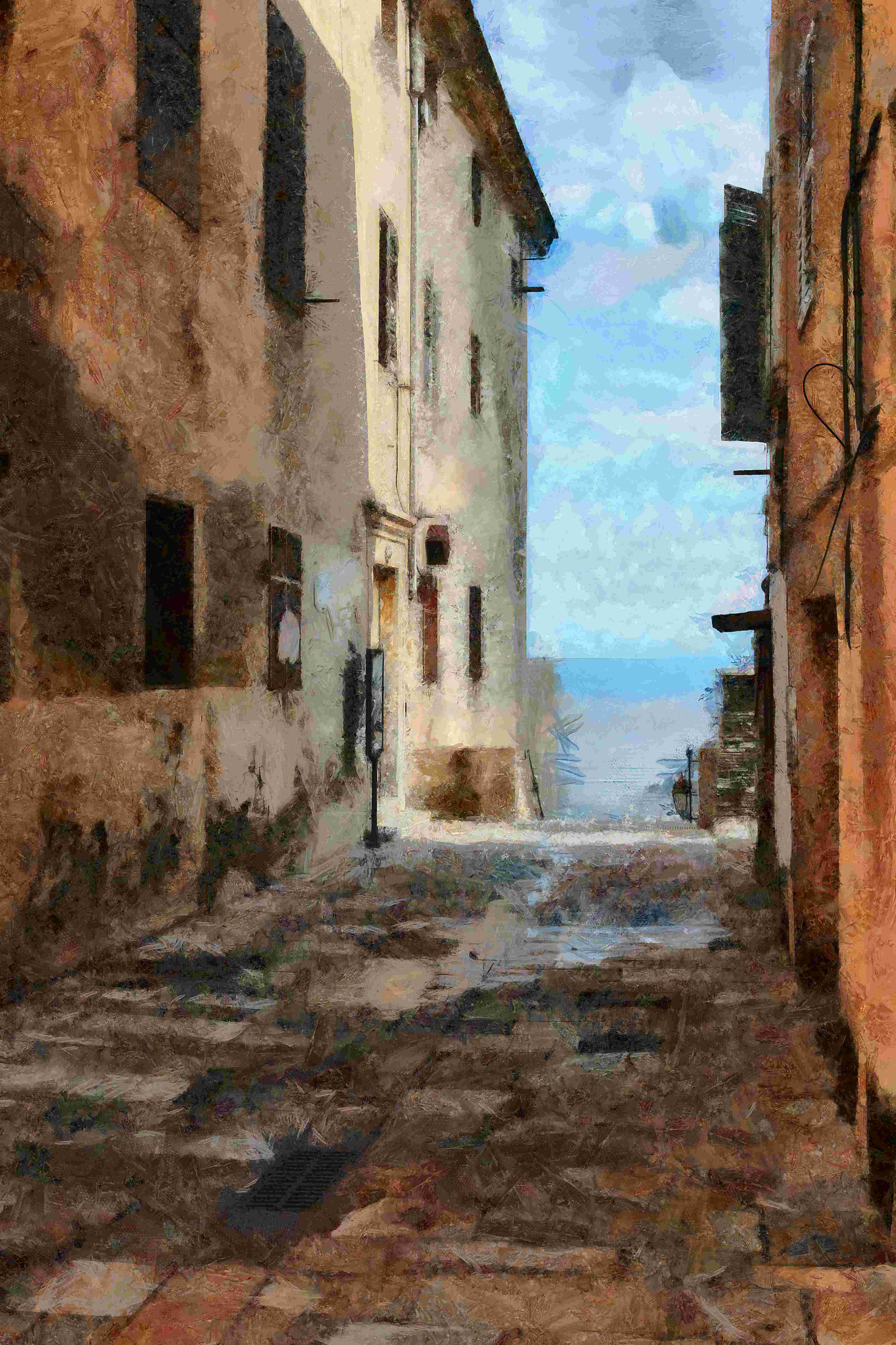 Winston Porter Painted Neutral Coastal Alleyway - Wayfair Canada
