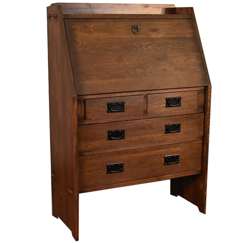 Wildon Home® Middendorf Solid Wood Secretary Desk with Hutch "& Reviews ...
