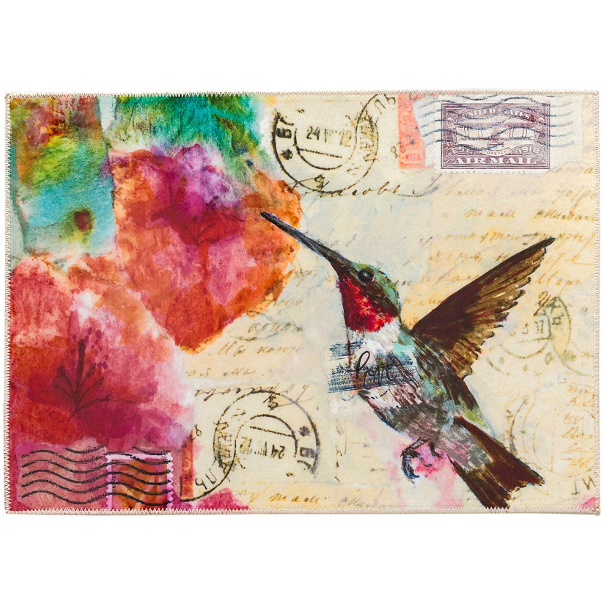 Ophelia & Co. Hummingbird Airmail Olivia's Home Accent Washable Rug 22 ...