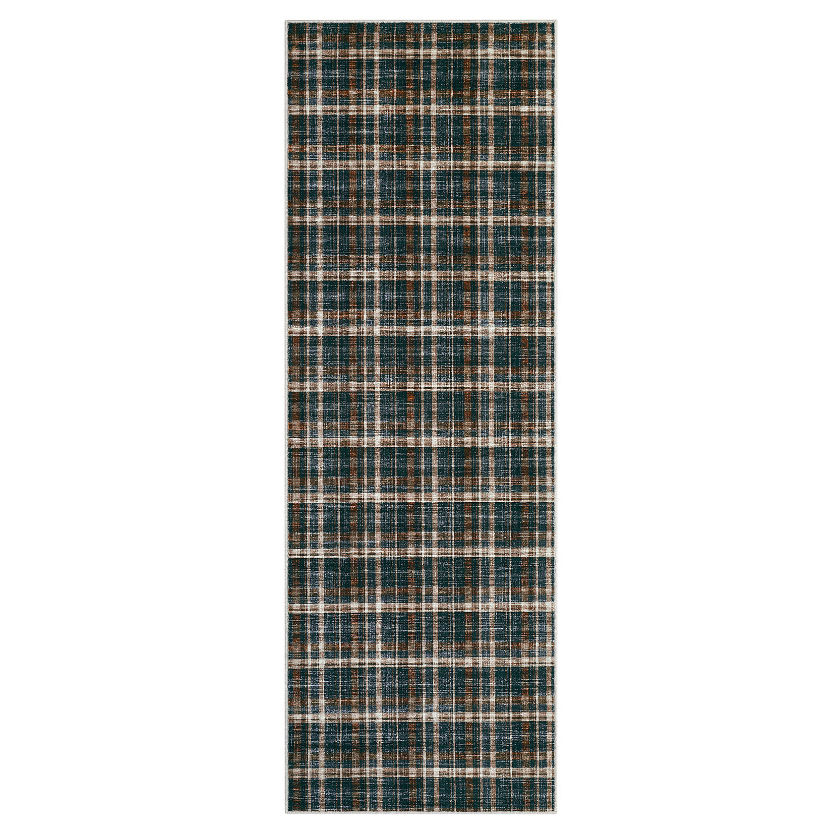 Ebern Designs Washable Rug 9x12 Area Rugs for Living Room Modern Plaid ...