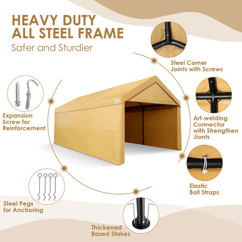 Himimi 10 Ft. W x 20 Ft. D Garage & Reviews | Wayfair