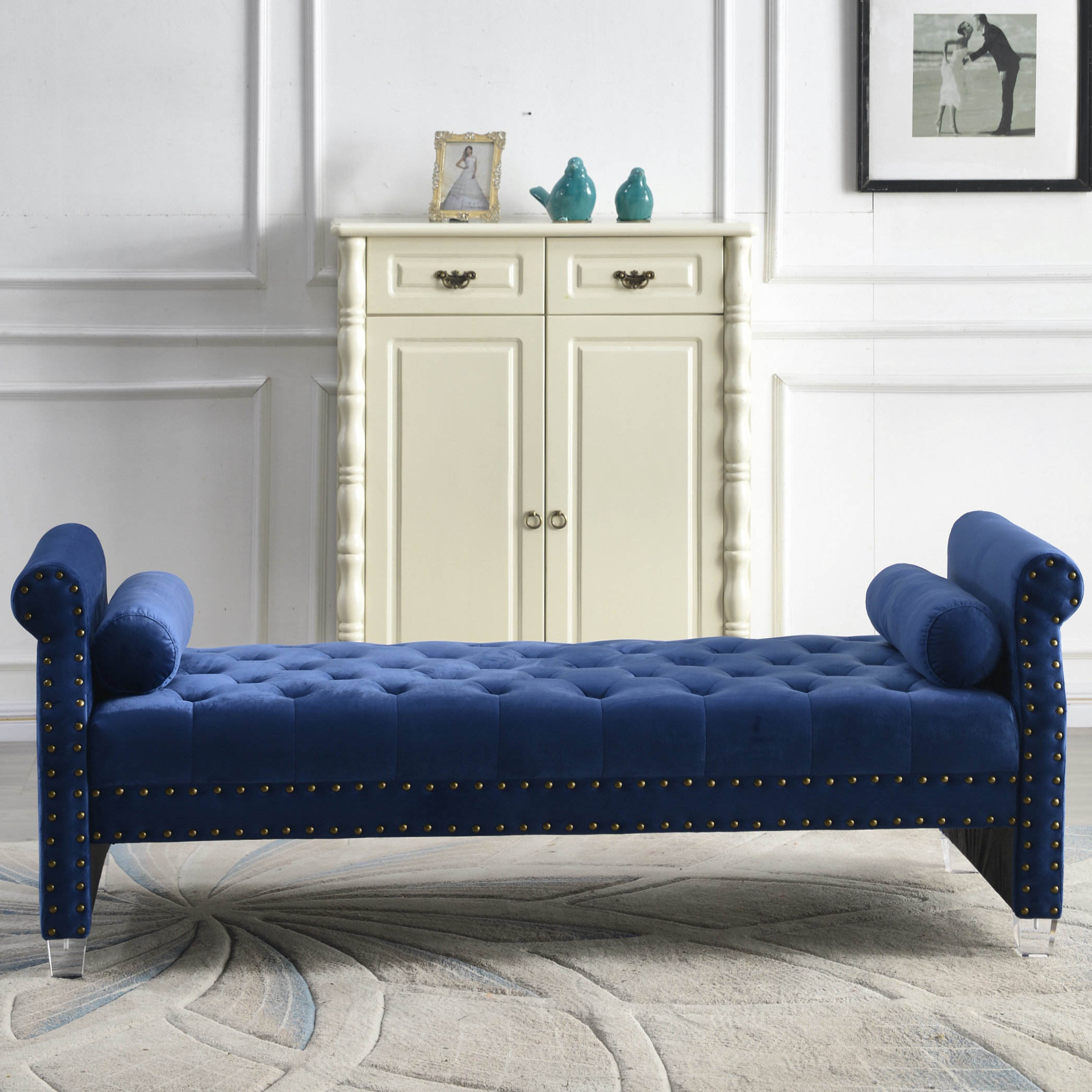 Rosdorf Park Bayard Upholstered Bench & Reviews | Wayfair