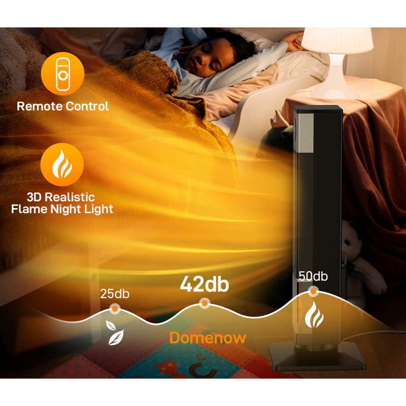 Espiron Optimum 1500w Ptc Ceramic Heater With 3d Flame Effect | Wayfair