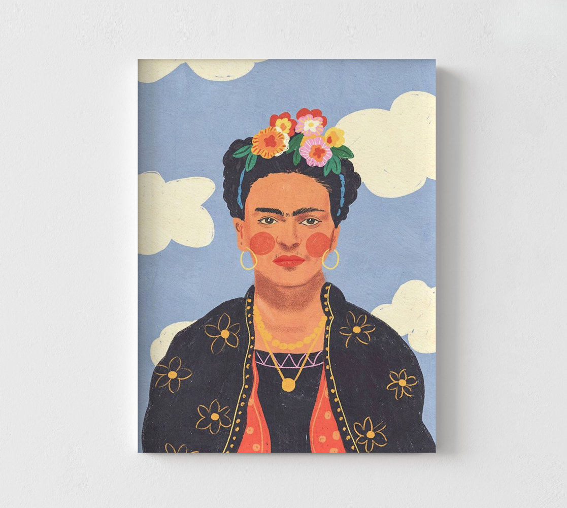 WeFrameArt Frida Kahlo Portrait Print, Mexican Famous Portraits Print ...