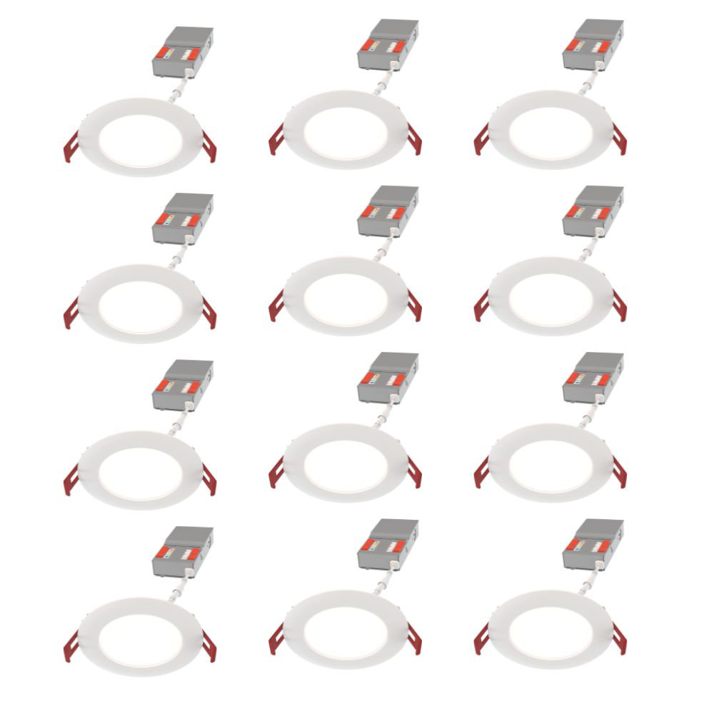 Juno 4in Flat Canless Wafer Downlight, Switchable White 2700K-5000K ...