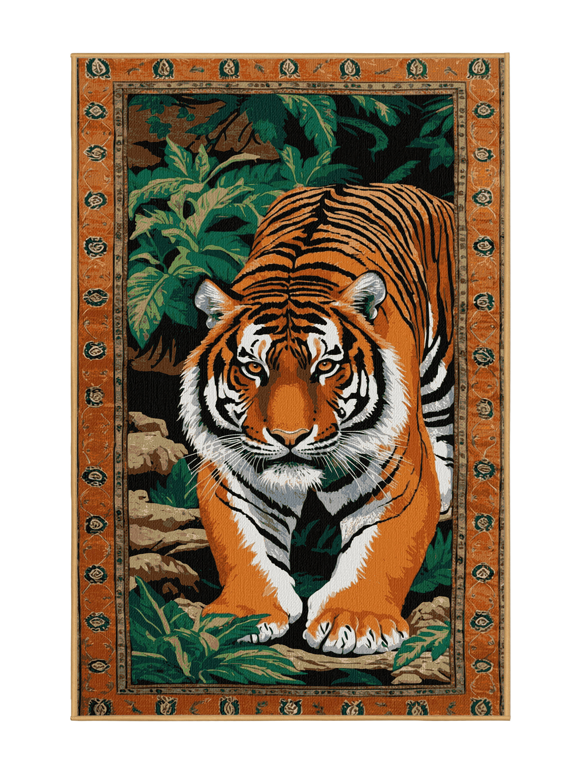 Foundry Select Washable Royal Bengal Tiger Big Cats Area Rug | Wayfair
