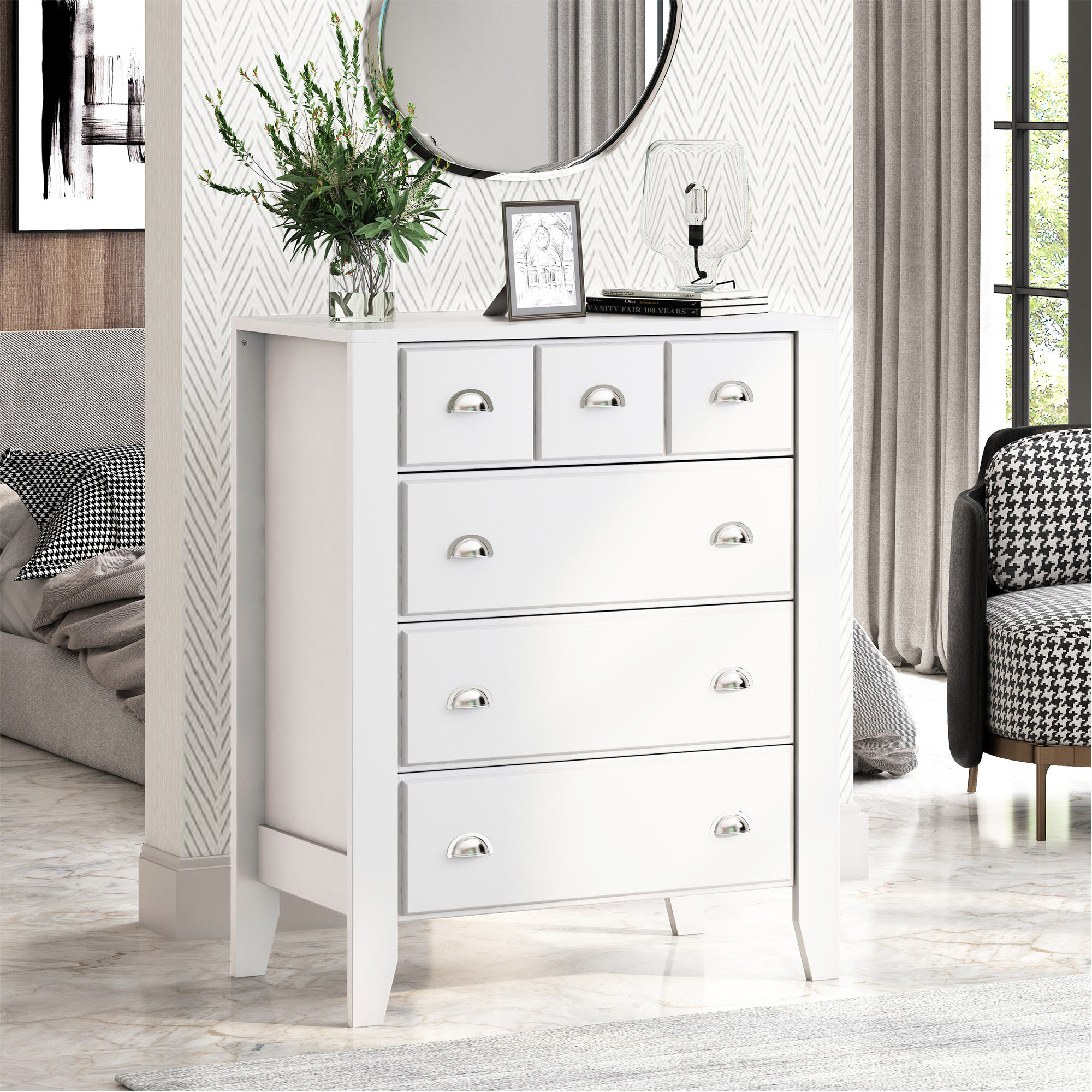 Lark Manor™ Christepher Wood Storage Dresser with Drawers | Wayfair