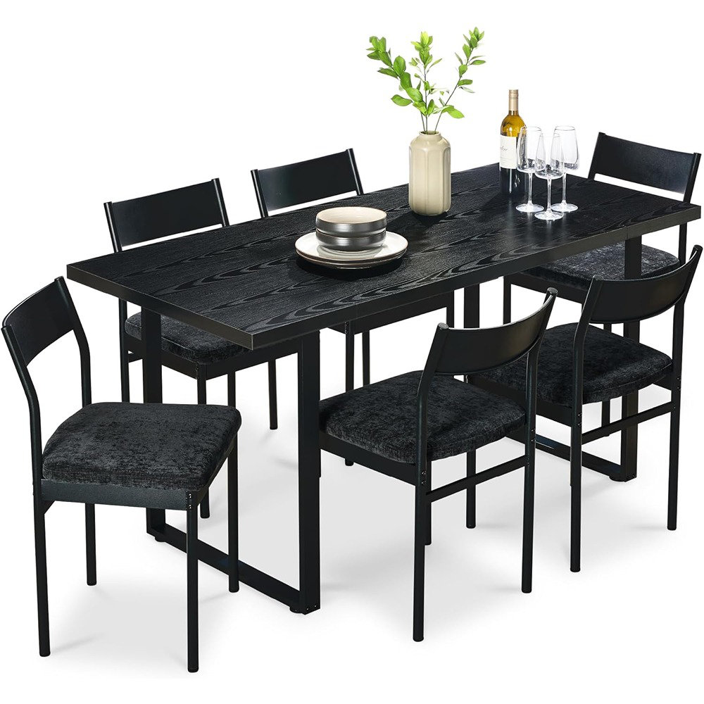 Dakota Fields 7-Piece Modern Dining Room Set, Kitchen Tab... | Wayfair