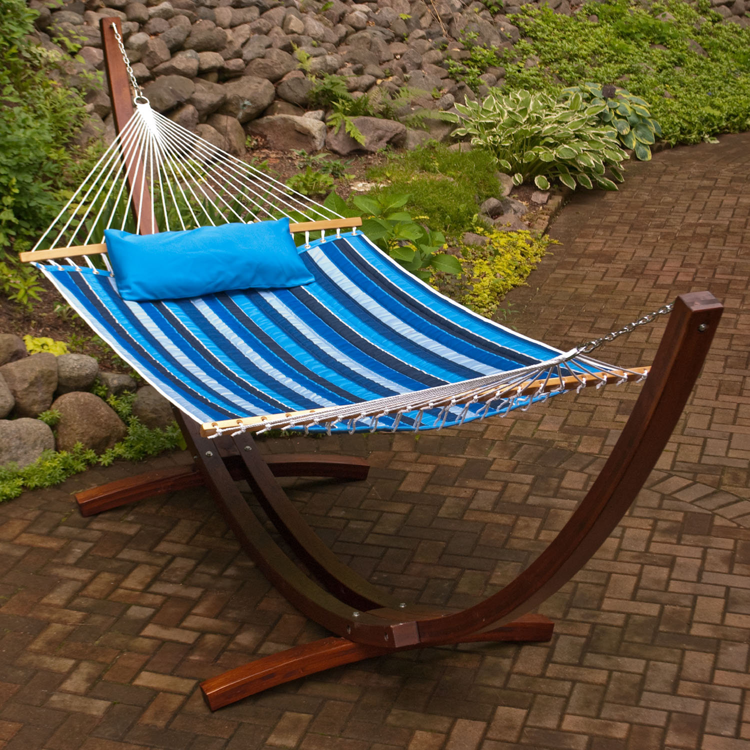 Bayou Breeze 11' Reversible Sunbrella Quilted Hammock - Wayfair Canada