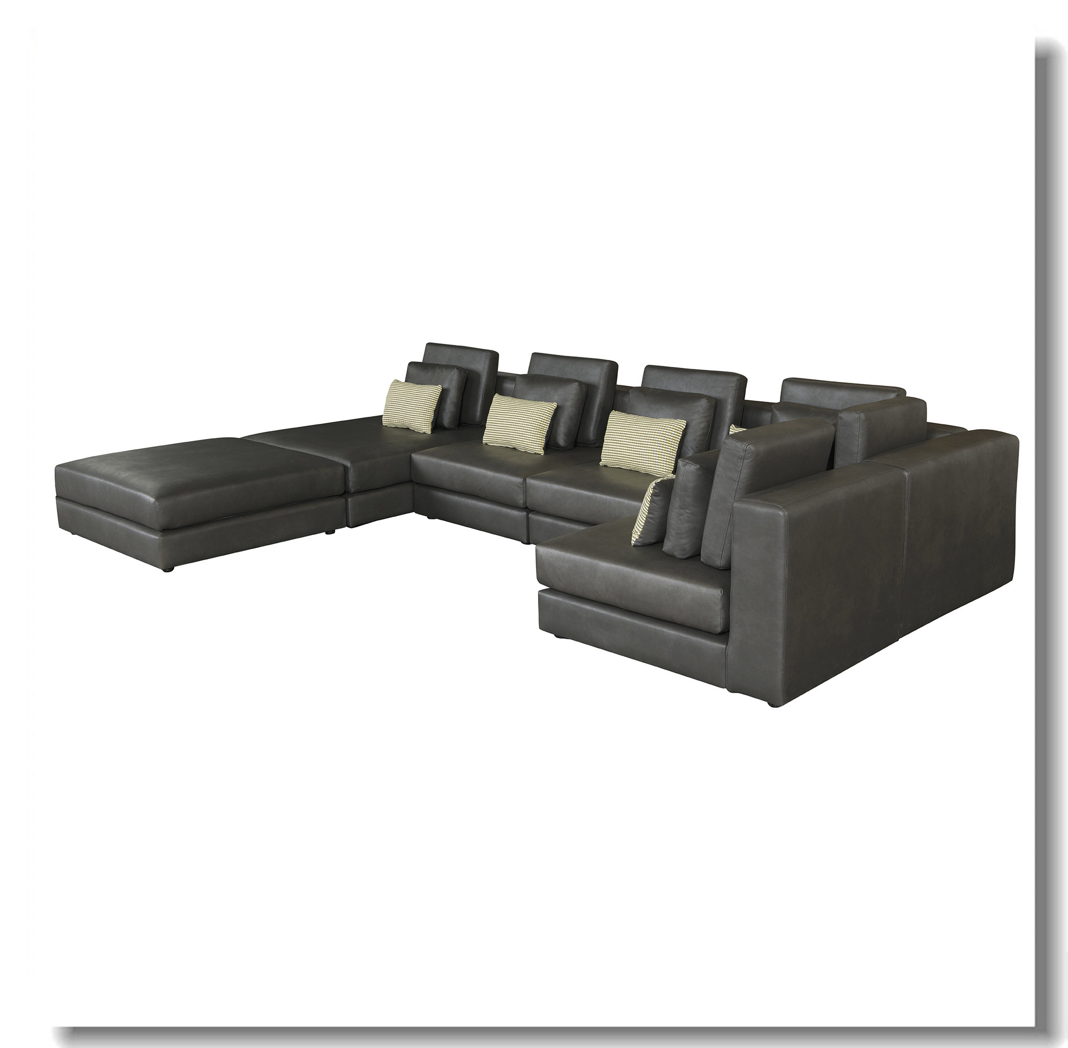 Hokku Designs 112.7" Modular Sectional Sofa Corner Sofa Chaise Lounge ...