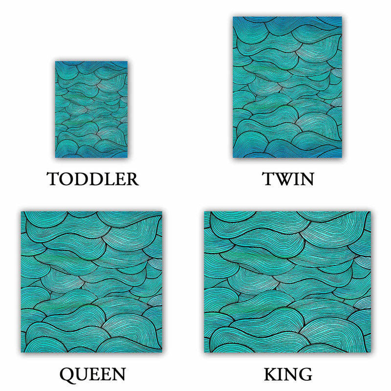 DiaNoche Designs Sea Waves Pattern Duvet Cover Set | Wayfair