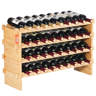 Rebrilliant 36 Bottle Stackable Modular Wine Rack Bamboo Wood Display ...