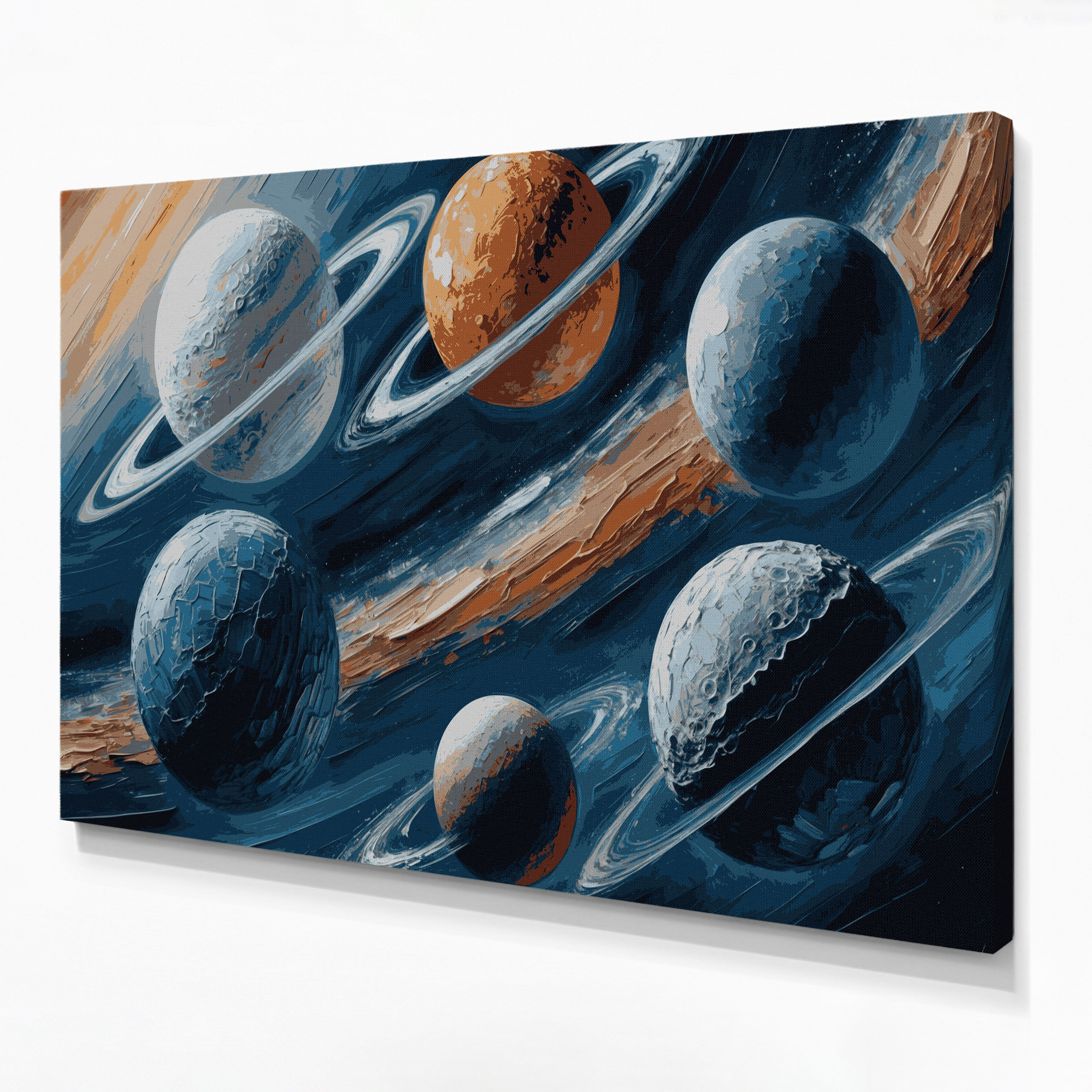 Latitude Run® Space Jupiters moons Gray Canvas Wall Art | Wayfair