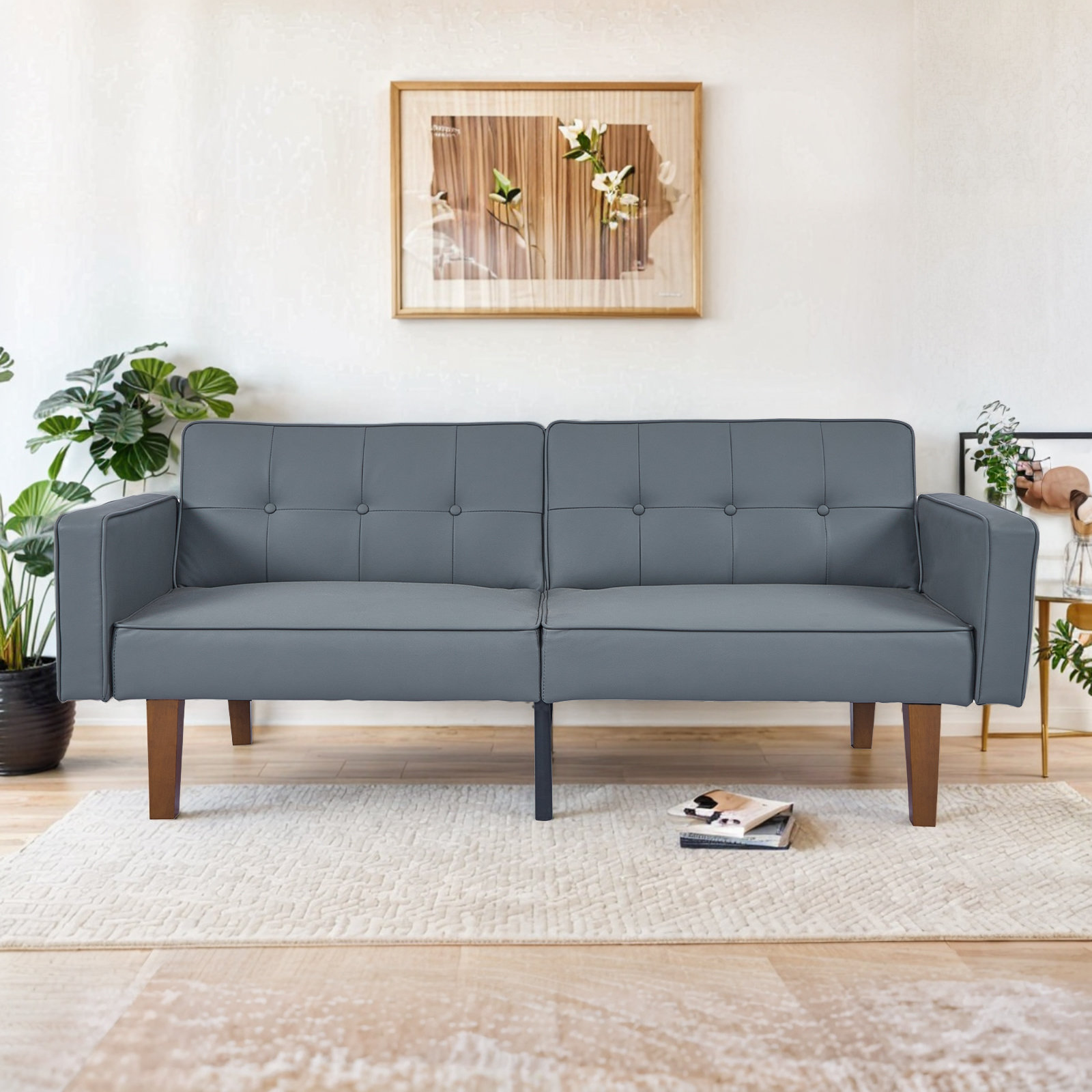 George Oliver Celeski Full / Double 68.11'' Upholstered Tight Back ...