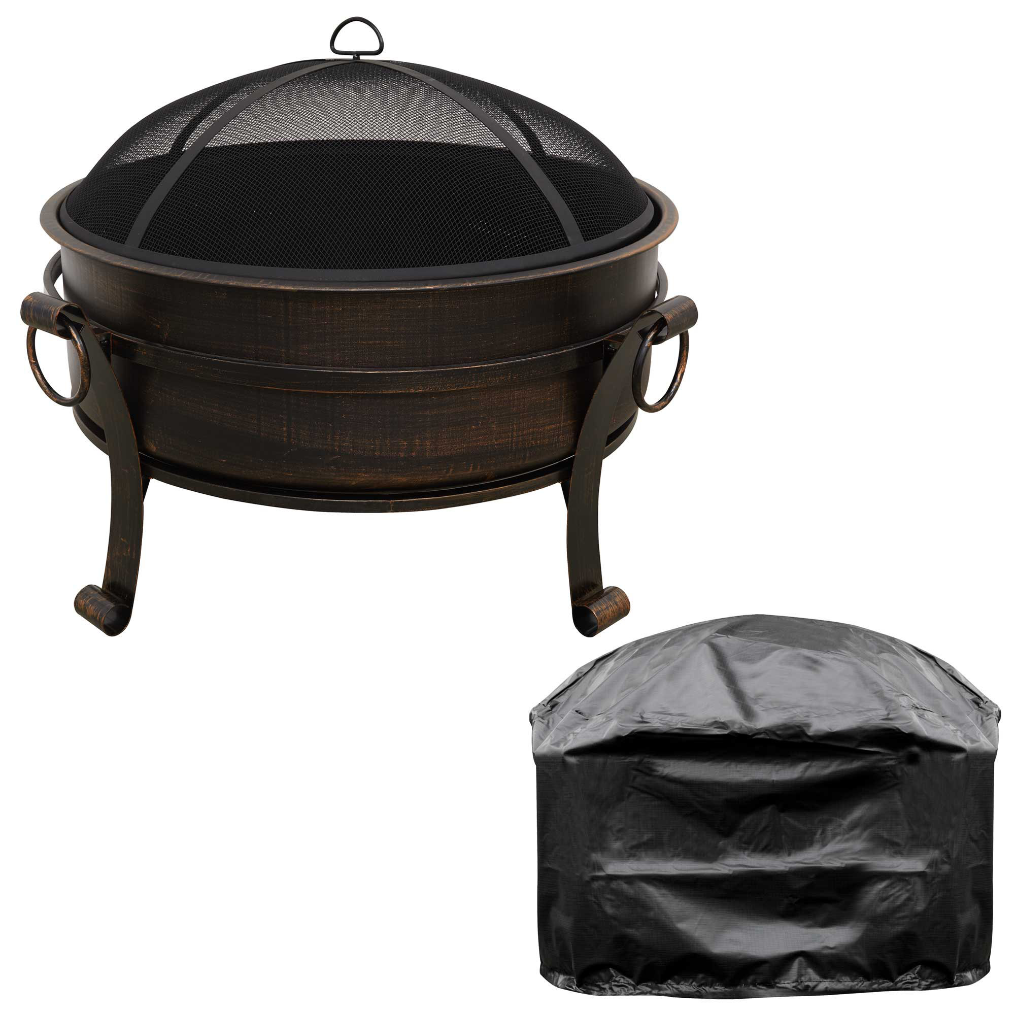 Ophelia & Co. Iban 66Cm H Steel Wood Burning Outdoor Fire Pit with Lid ...
