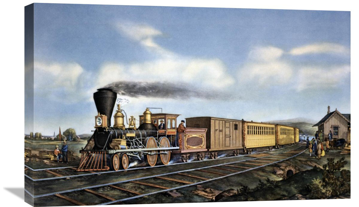 Global Gallery 'American Express Train' by Currier and Ives Painting ...