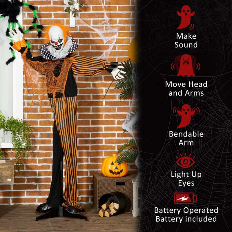 The Holiday Aisle® Halloween Decorations Talking Circus Clown With A ...