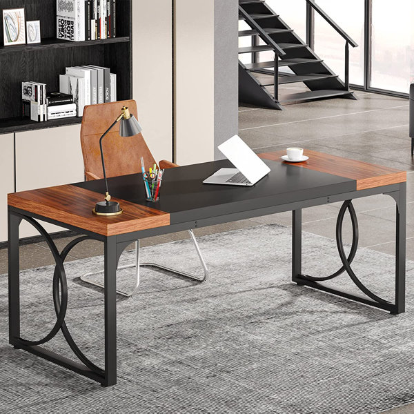 17 Stories Glenway Metal Base Executive Desk & Reviews | Wayfair