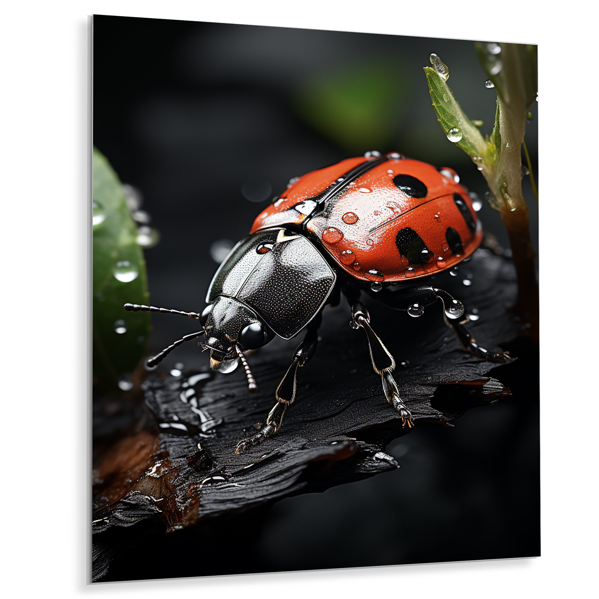 Ebern Designs Red Ladybug Portrait II - Ladybug Metal Wall Art ...