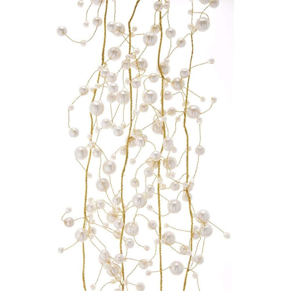 Kurt Adler 6' Pearl Bead Garland & Reviews | Wayfair